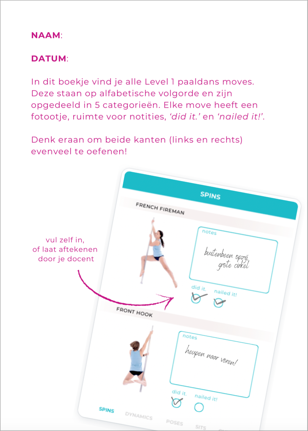 Printable pole moves lesboekje - Pole Instructor Training